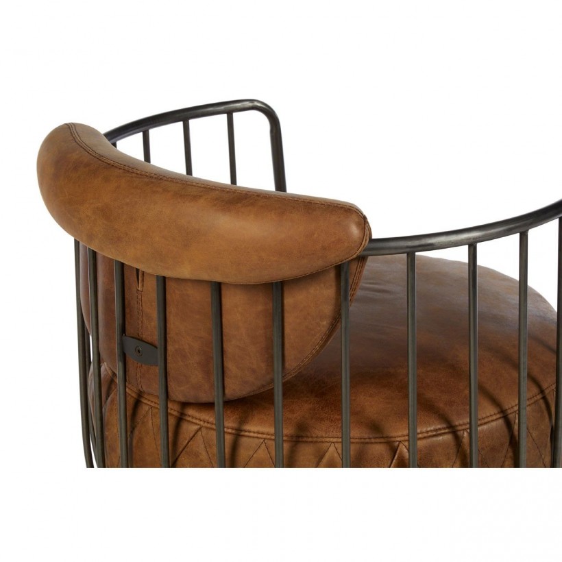 Caged Aviator Tan Leather Armchair • UK, US & Canada
