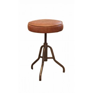 Tan Leather Stool