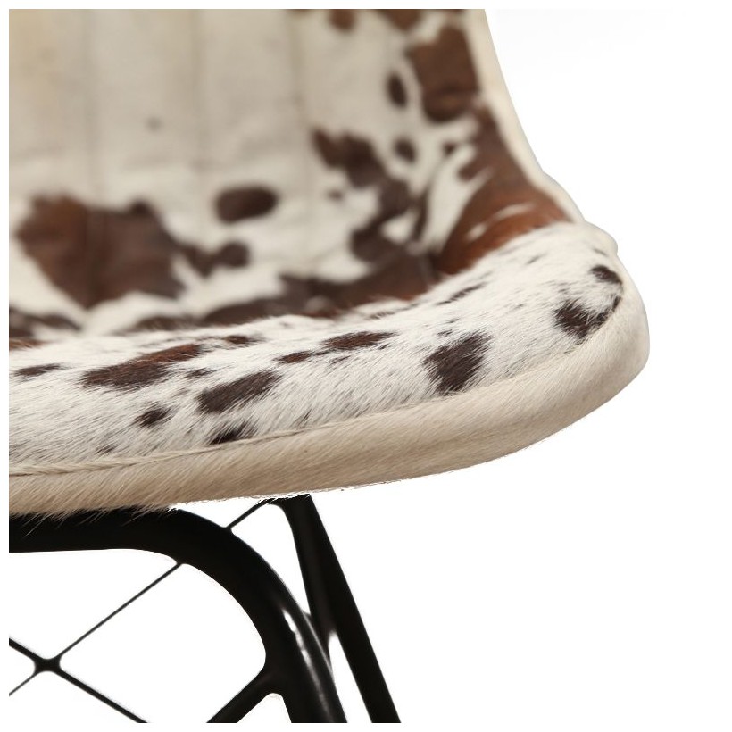 Cowhide Dining Chairs & Tan, Black Vintage Leather • online store ...
