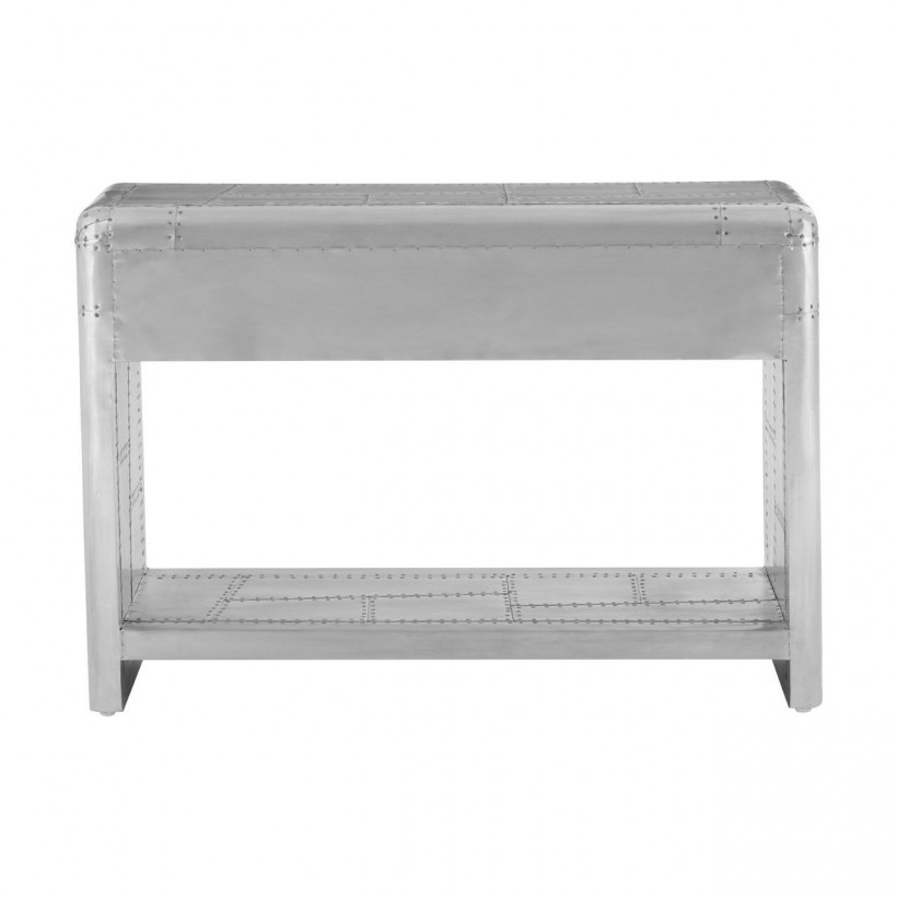 Silver Aviator Console Table Desk