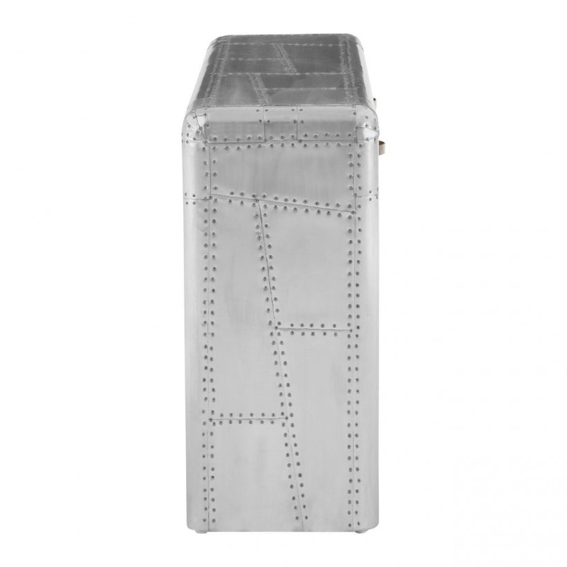 Silver Aviator Console Table Desk