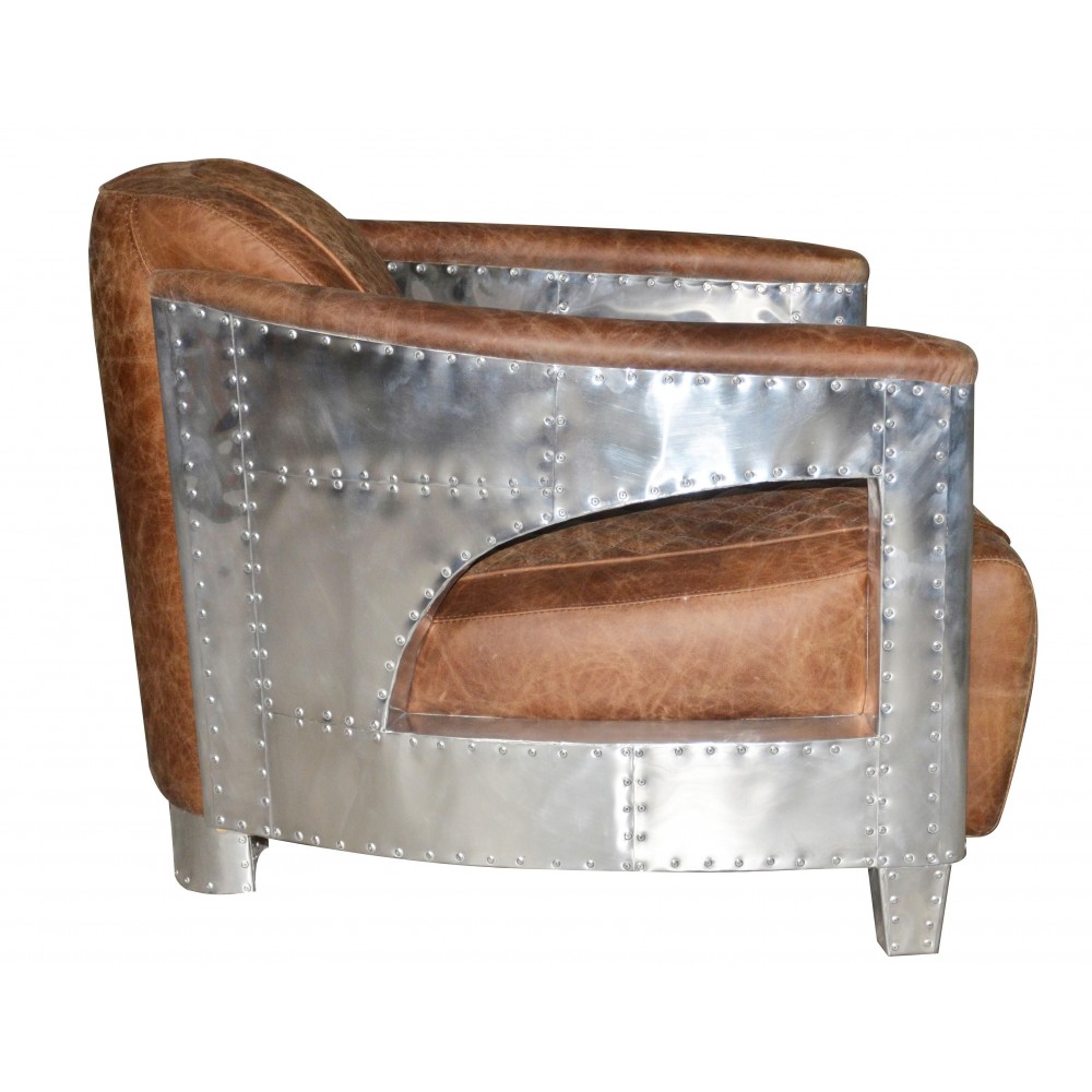 Retro - Designer Aviator Leather Armchair | Cinema Room Chairs UK