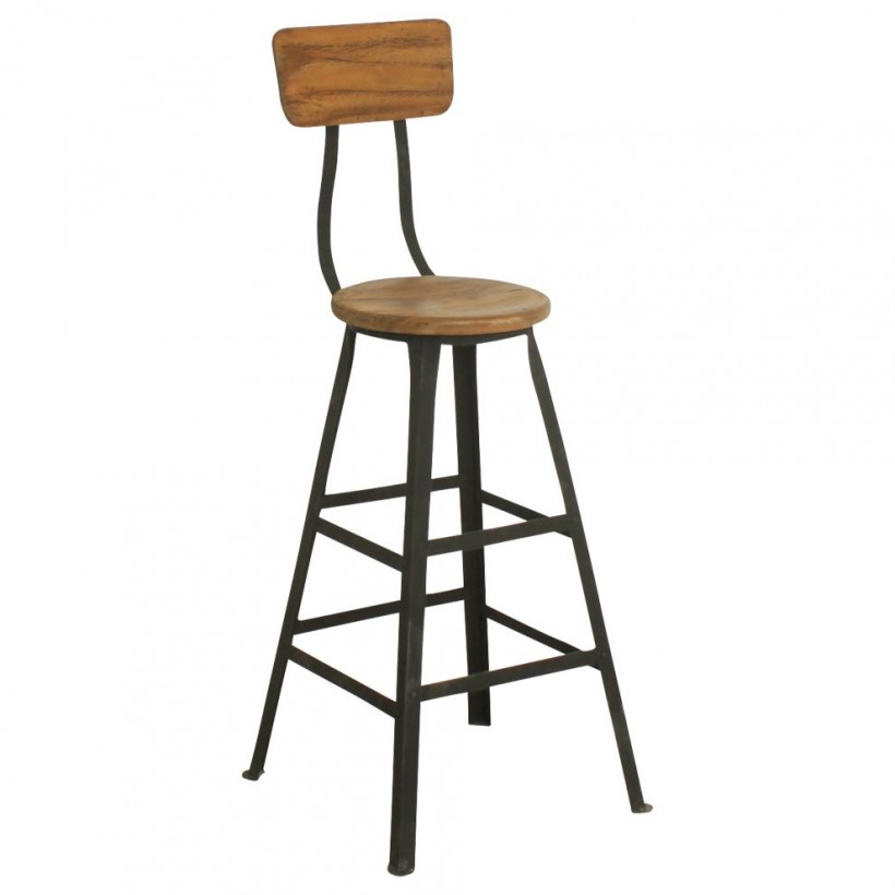 Wood And Metal Bar Stools