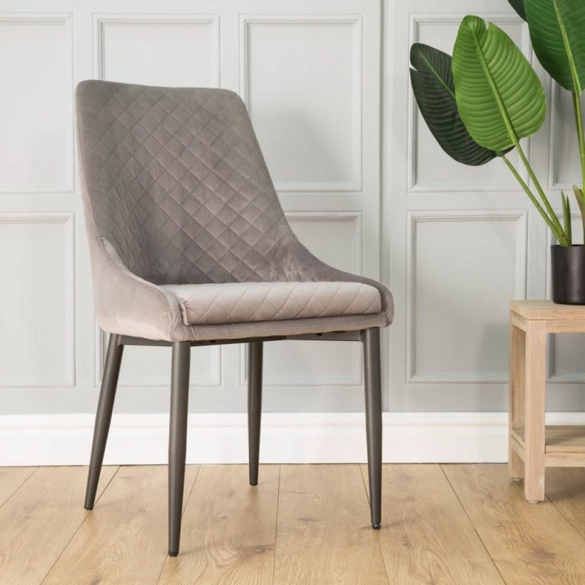 Velvet Upholstered Dining Chairs • online store Smithers of Stamford UK
