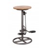 Black Metal Bike Stool | Wood Bike Chair | Comfortable Bicycle Seat