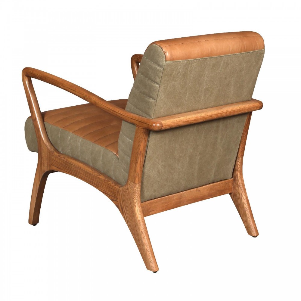 Contemporary Designer Vintage Scandinavian Tan Leather Armchair