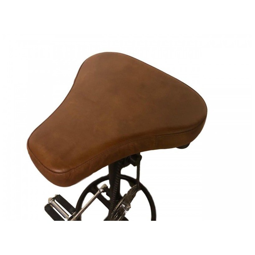 Brown Leather With Backs & Without Bicycle Pedal Bar Stool • UK, US ...