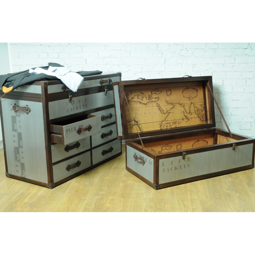Extra Large Storage Chest | Vintage Style Storage Trunk