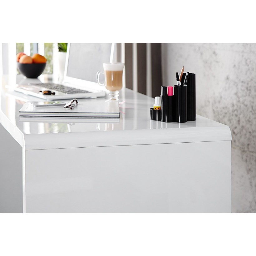 Gloss White Home Office Desk - Smithers of Stamford