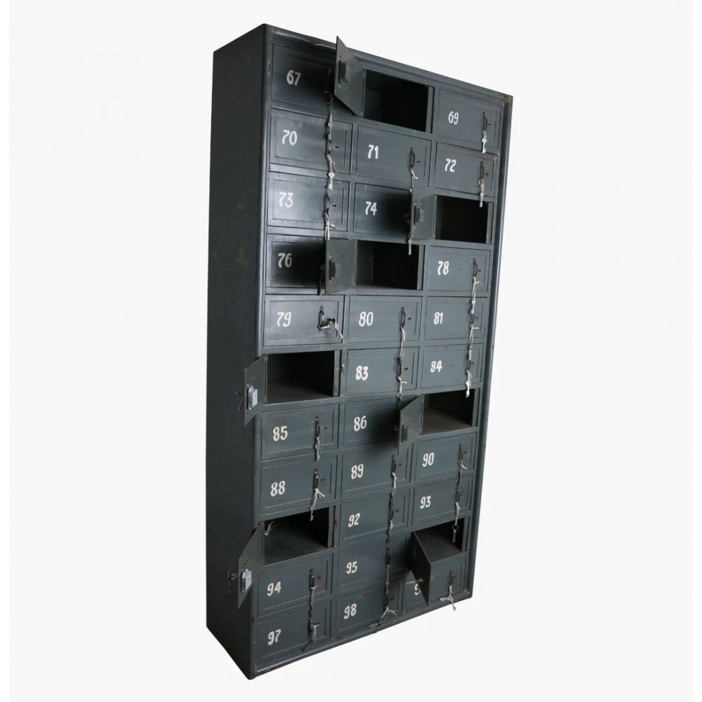 LARGE GENUINE ANTIQUE BANK SAFE LOCKER