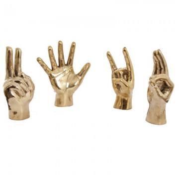 Brass Hand Sculpture – V Sign, Rock On, High Five & More | Smithers