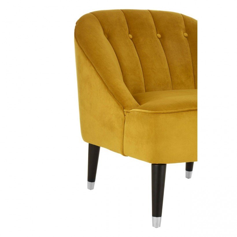 Mustard Cocktail Accent Chair Yellow - Smithers of Stamford