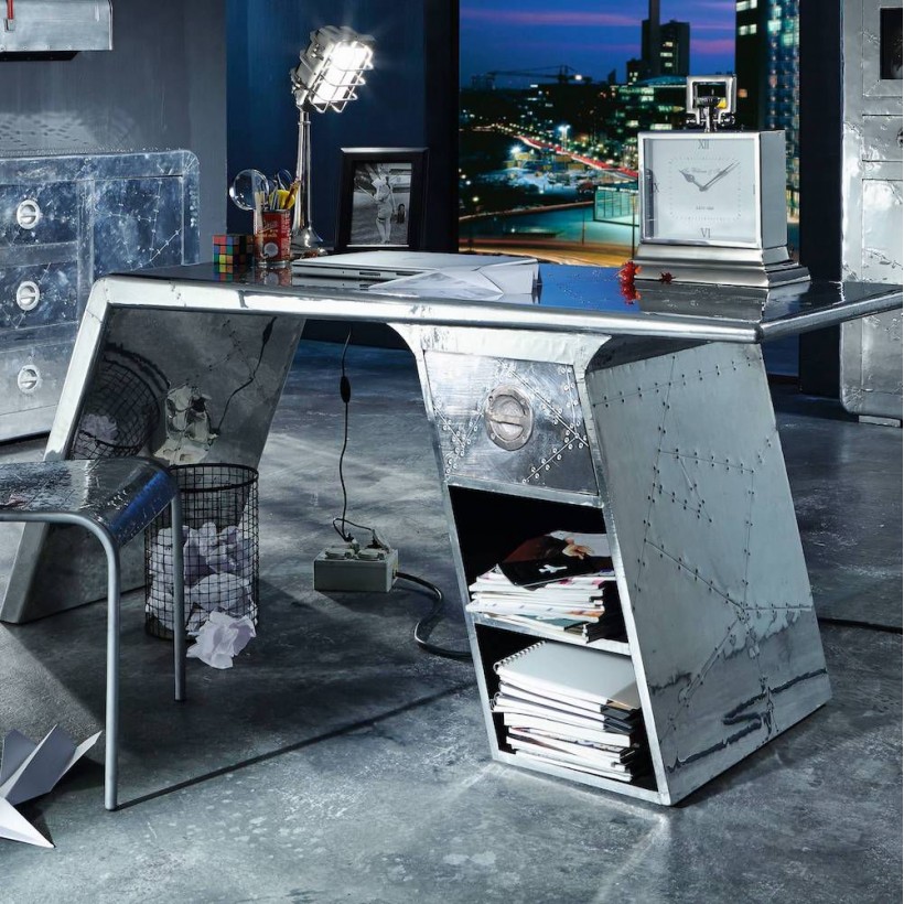 Silver Aviator Wing Office Desk Airplane * Aircraft Aviation - Smithers ...