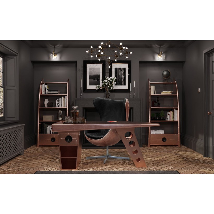 Copper Spitfire Aviation Wing Desk – Luxury Office Furniture