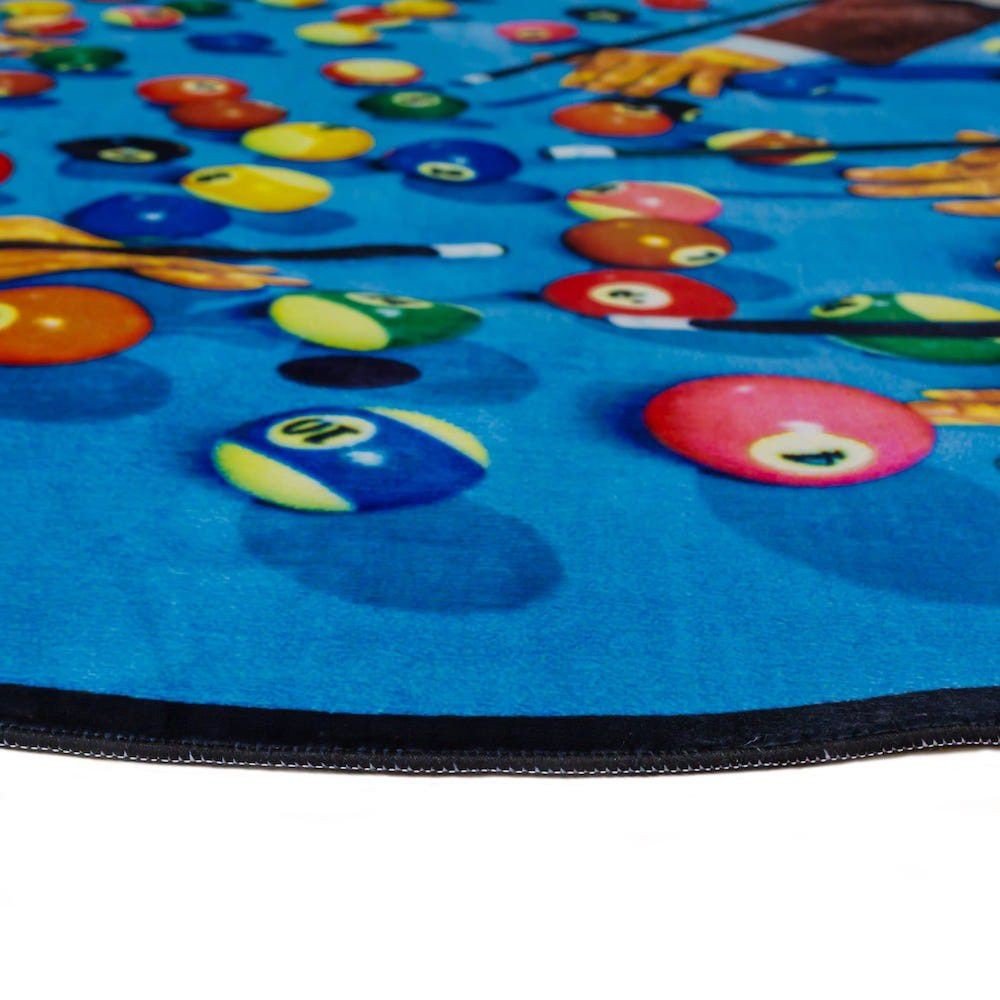 Snooker Pool On a Rug