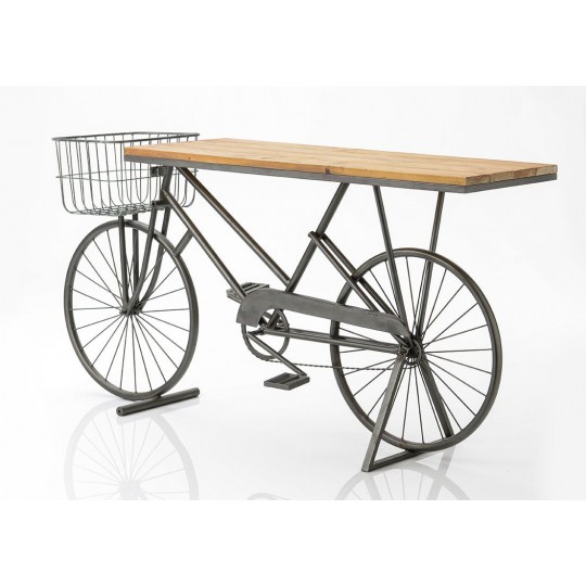 White Cool Urban Bicycle Table Console Restaurants Bar Eating Area
