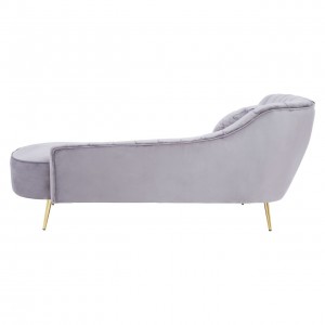 French Grey Chaise Lounge Sofa - Designer - Luxury - Smithers