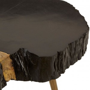 BLACK Tree Log Coffee Table With River