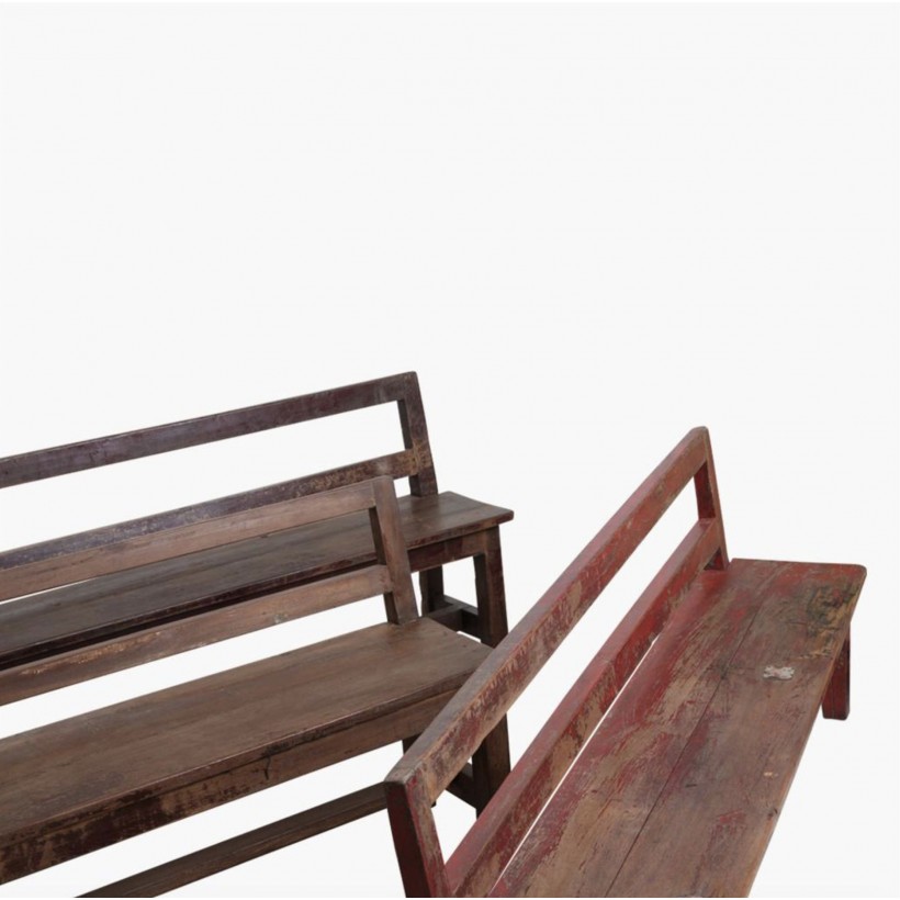 Antique School Bench Seating - Smithers