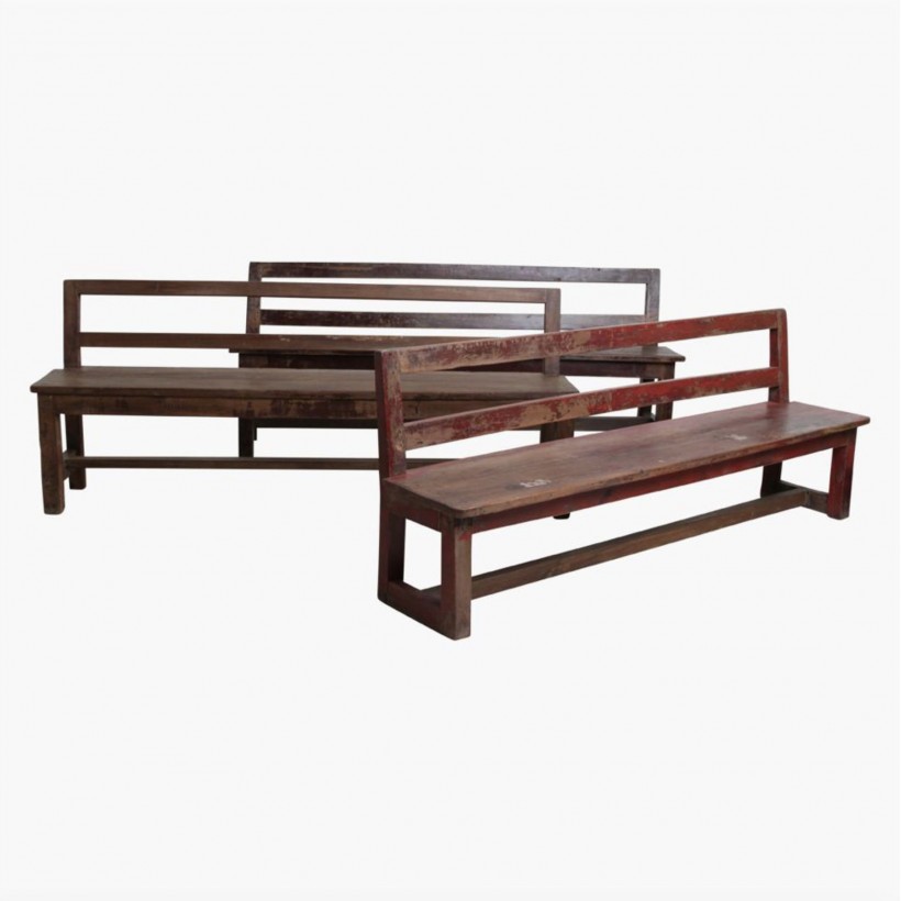 Antique School Bench Seating - Smithers