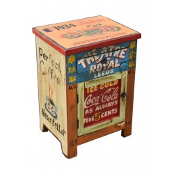 Vintage Style Hand Painted Cola Cola Tall Cabinet For Hallway ...