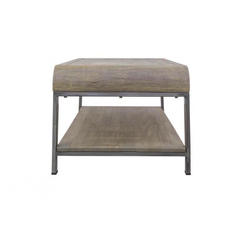 Radius Coffee Table - Industrial Style In Steel and Mango Wood