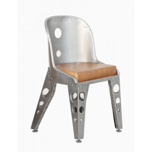 Aviator Chair With Tan Leather Seat