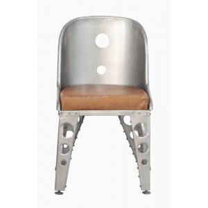 Aviator Chair With Tan Leather Seat