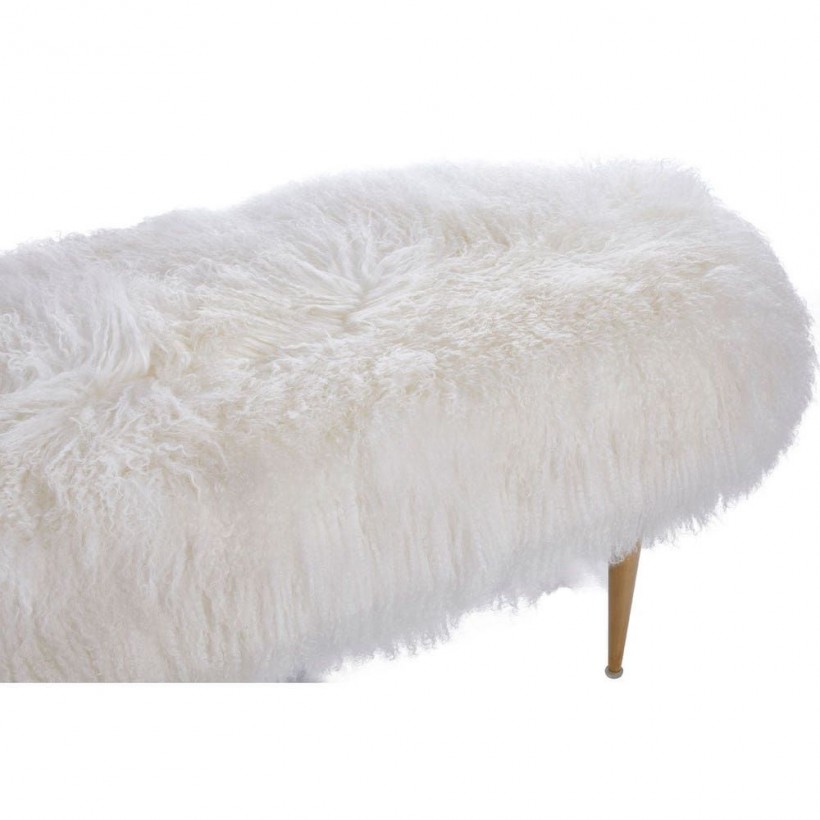 Sheepskin Bench - Fluffy - Wool Bedroom by Smithers of Stamford - UK