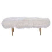 Sheepskin Bench - Fluffy - Wool Bedroom by Smithers of Stamford - UK