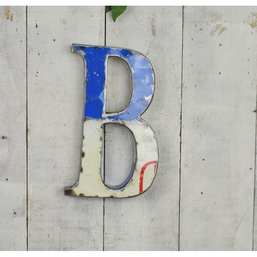 Vintage Metal Block Letters For Wall Hanging Alphabet A to Z UK