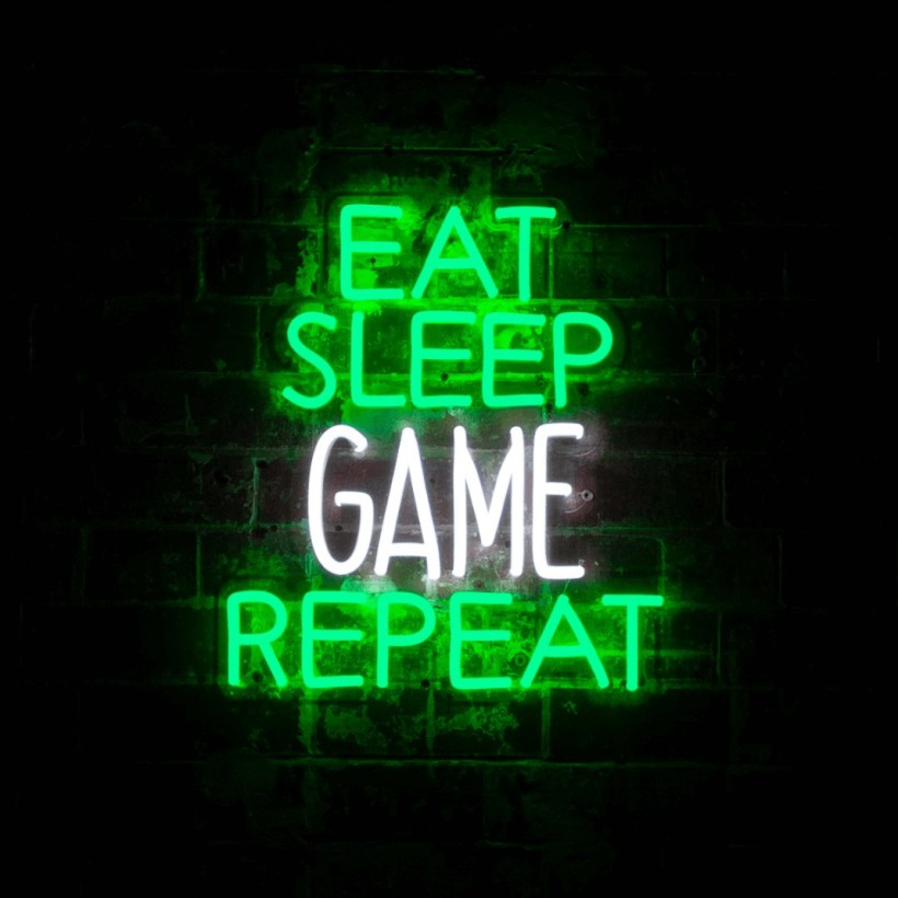 Eat Sleep Game Repeat Wall Art Neon Sign - Smithers • UK, US & Canada