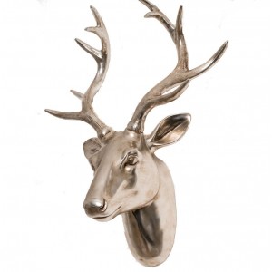 Wall Mount Stag Head – Bold Décor in Black, White & Silver | Smithers