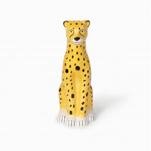 Cheetah Vase in Yellow - Smithers of Stamford