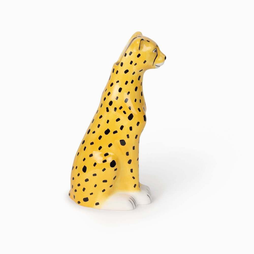 Cheetah Vase in Yellow - Smithers of Stamford