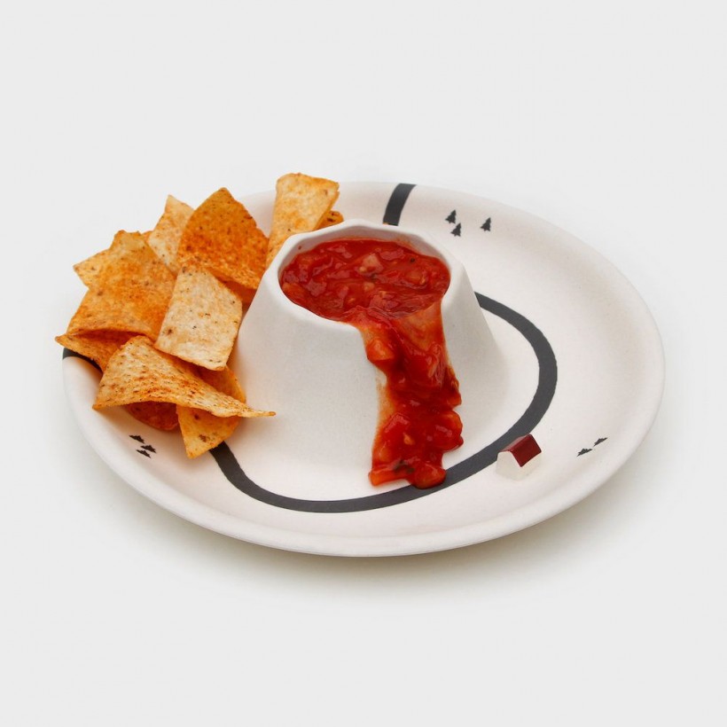 Chip and Dip Bowls Volcano Shaped, made by Suck Uk