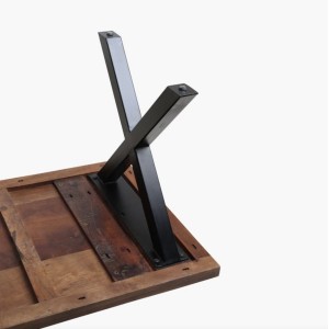 Industrial X Cross Table Leg Base in Black x 2 set