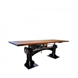 Wind Up Rustic Retro Industrial Adjustable Dining Table - Bar Tables