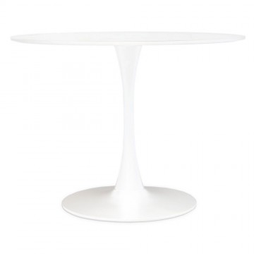 Contemporary & Modern Small White Round Dining Table 100 cm