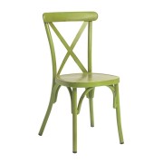 Vintage Cross Back Bistro Chairs – Set of 2 Reclaimed Wood
