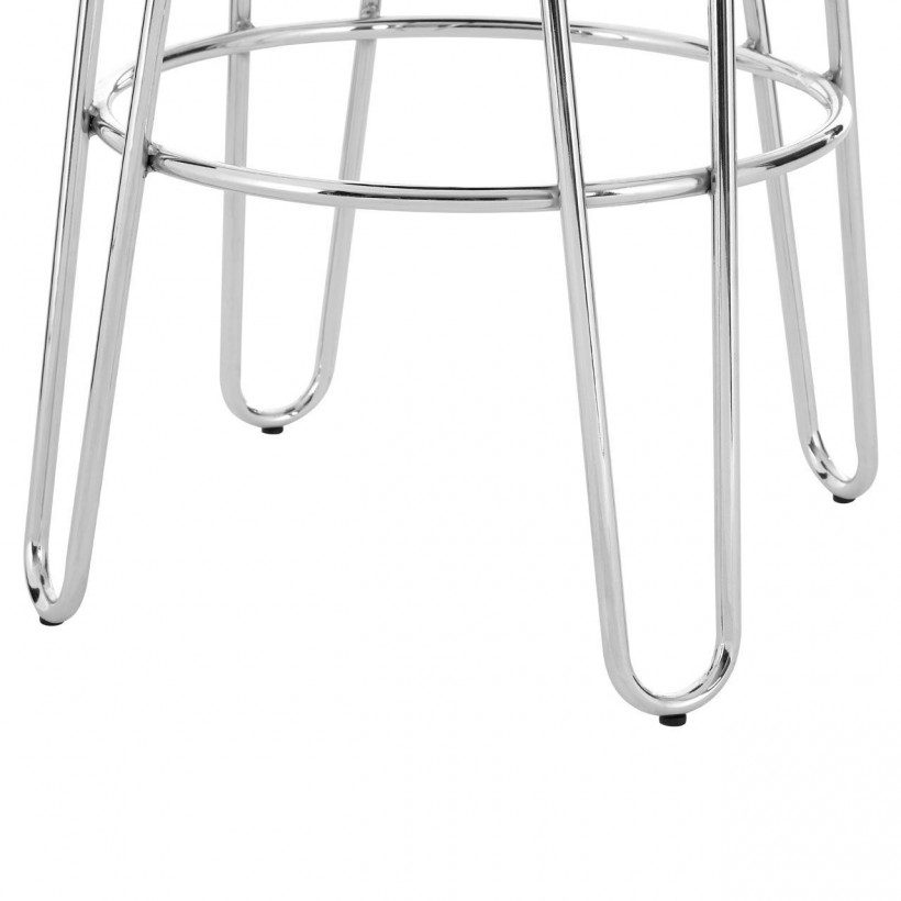 Hairpin Leg Bar Stools Shiny Silver Frame • UK, US & Canada
