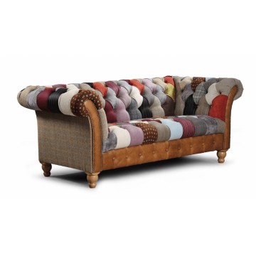 Harris Tweed Patchwork Sofa – Vintage Style, Big Personality