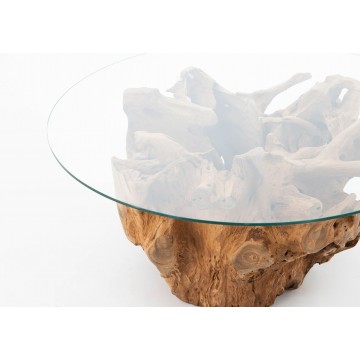 Glass Top Tree Trunk Coffee Tables | Smithers
