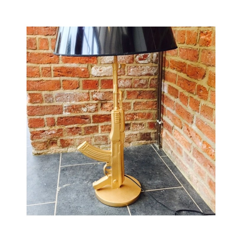 Gold Gun Floor Lamp Shade | Vintage Lighting, Man Cave Ideas Gifts