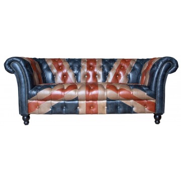 Smithers: Union Jack British Flag Leather Sofa