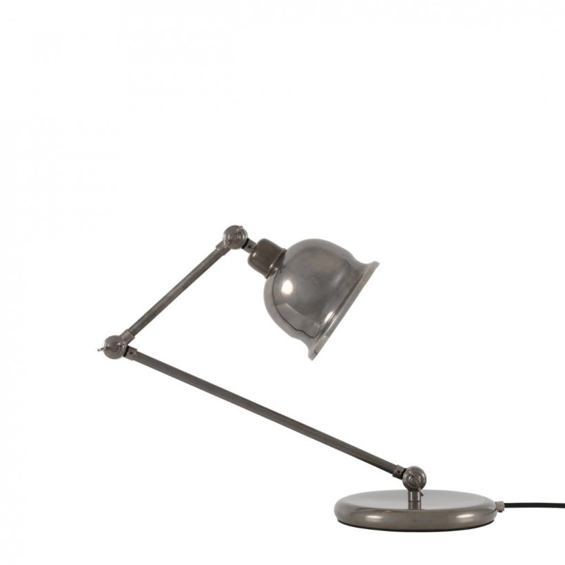 Retro Metal Vintage Silver Industrial Tasker Lamp Table | Office Desk ...