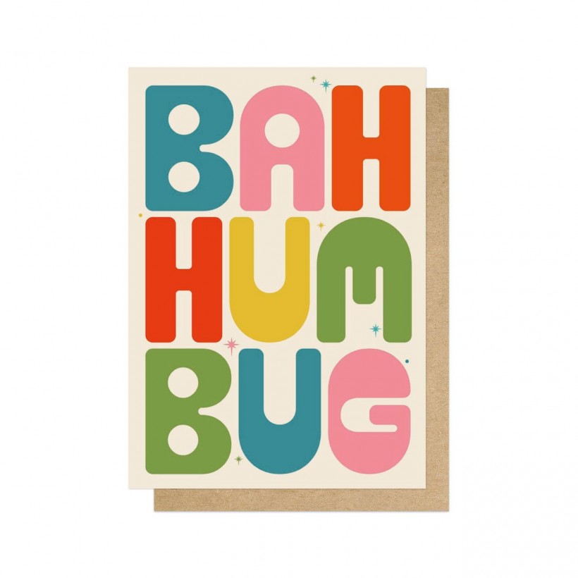 Bah Humbug Christmas Greetings Card - Smithers