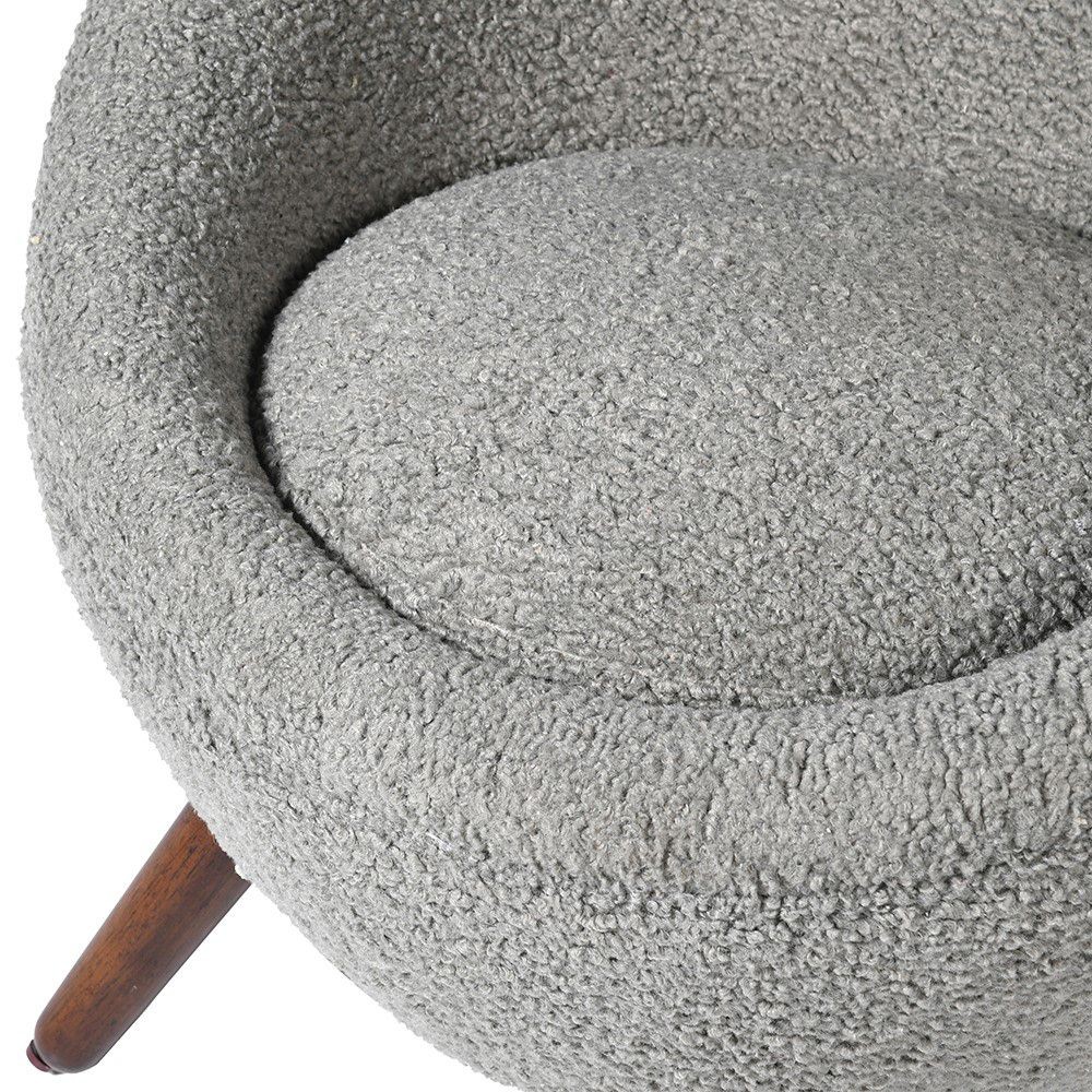 Faux Grey Sheepskin Chair