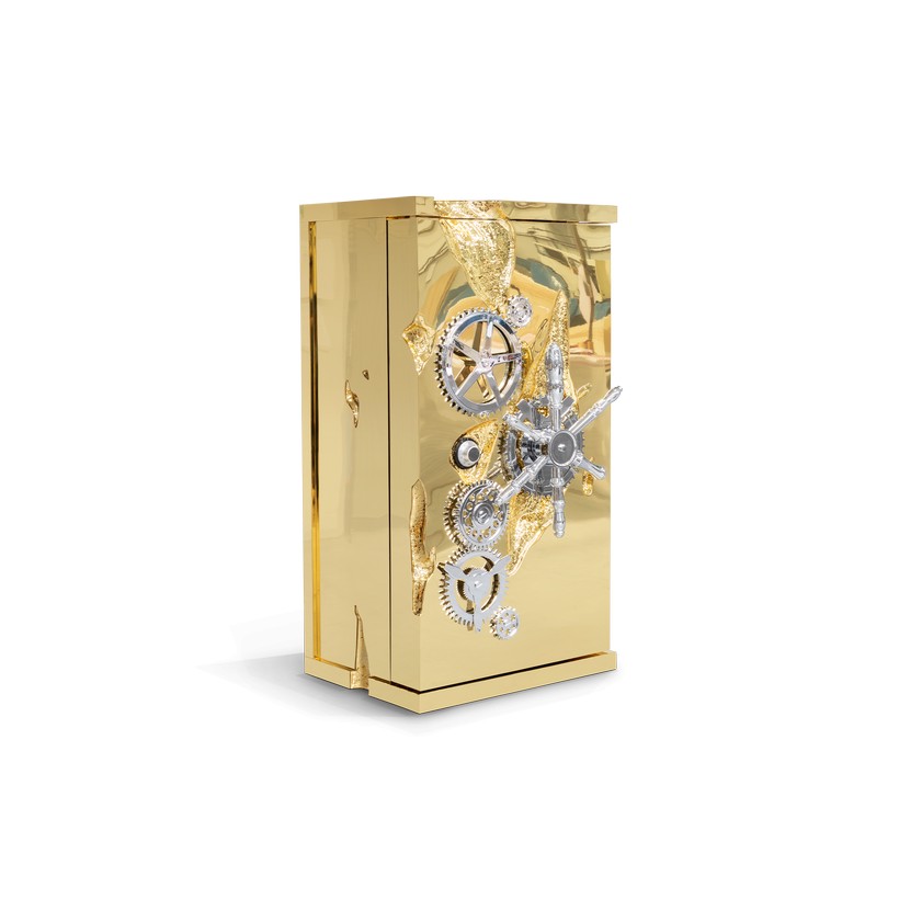 California Gold Rush Luxury Safe | Real Gold-Plated Vault