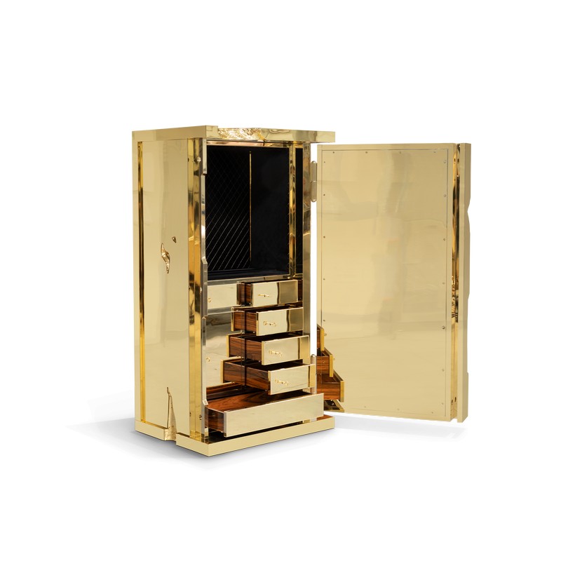 California Gold Rush Luxury Safe | Real Gold-Plated Vault